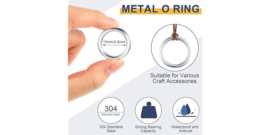 100 Pack Welded Stainless Steel O Rings