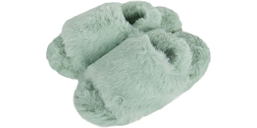 Jessica Simpson Girls Faux Fur Slippers