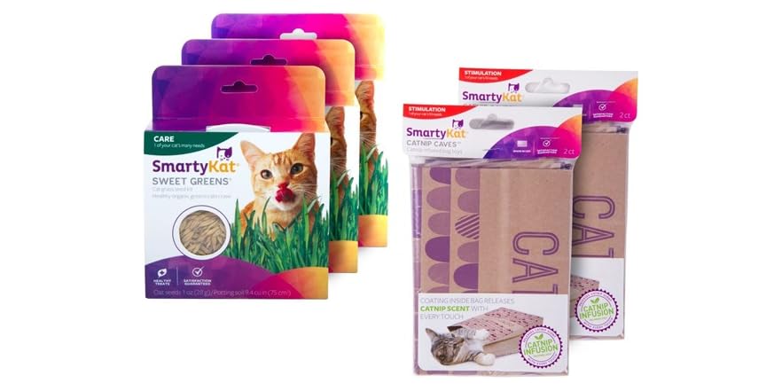 SmartyKat (5-Set) Cat Grass Grow Kit