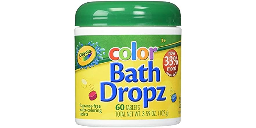 Crayola Color Bath Dropz 3.59 Ounce 60ct