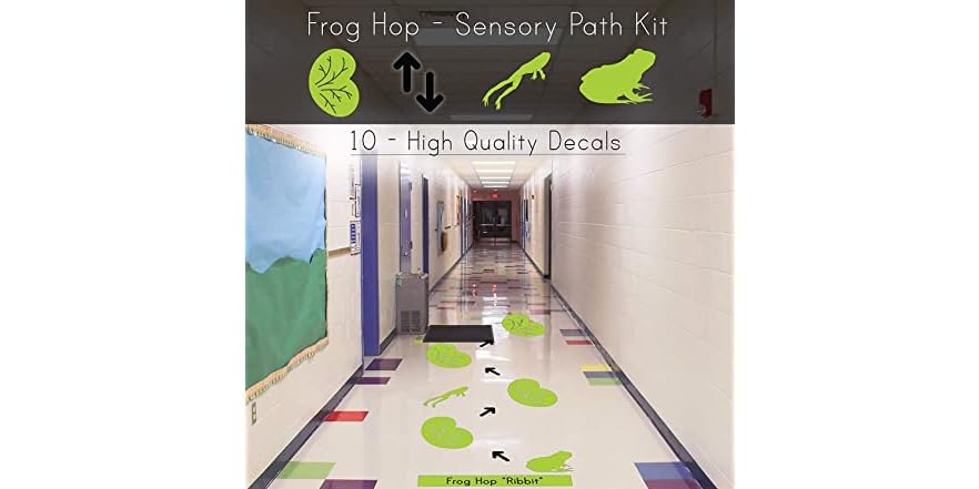 Deluxe School and Classroom Sensory Path Kit with 65 Vinyl Decals