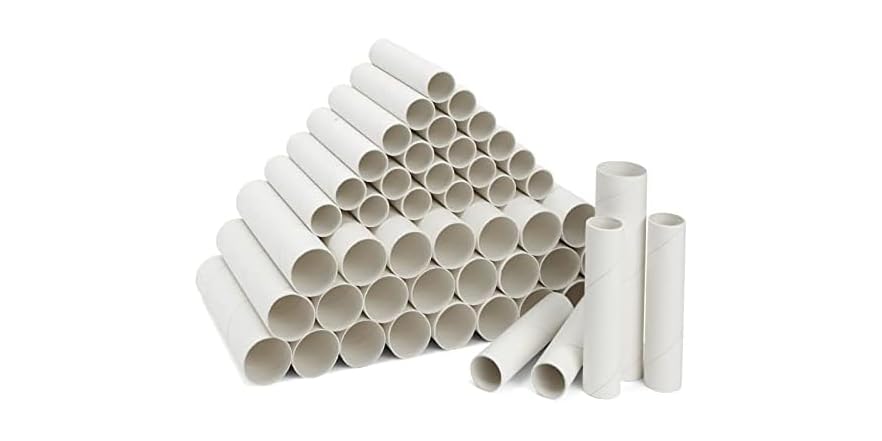 50 Pack Cardboard Craft Tube Rolls