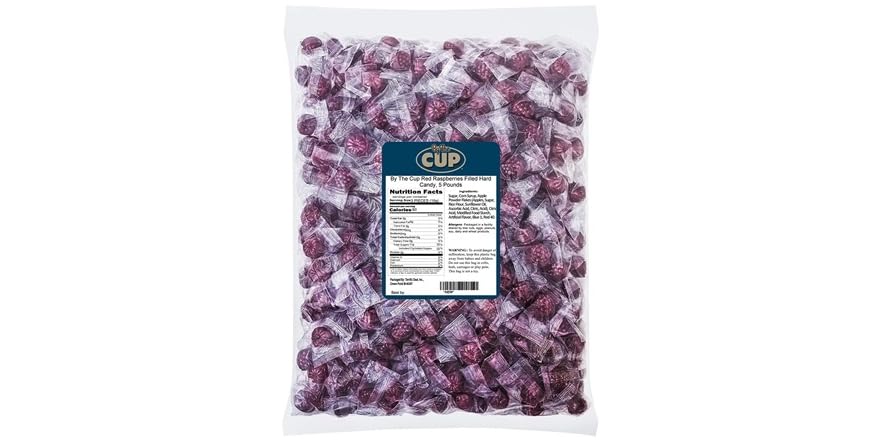 Red Raspberries Filled Hard Candy, 5 Pounds