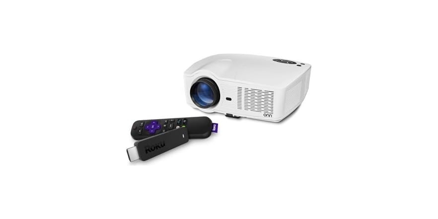 ONN Portable HD 720p Projector w/ Roku Streaming Stick