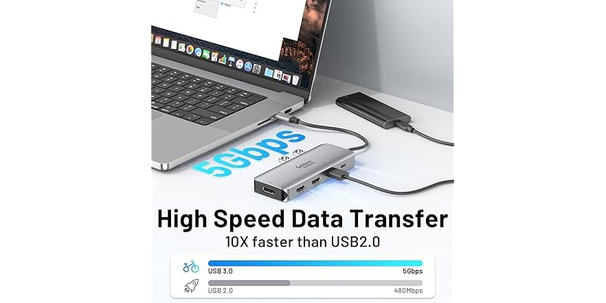USB-C Dock with Dual HDMI & DisplayPort