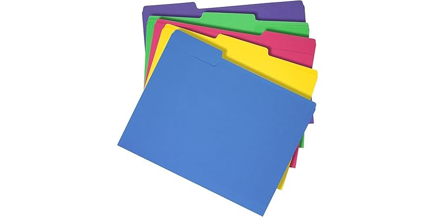 Amazon Basics 3 Tab File Folders
