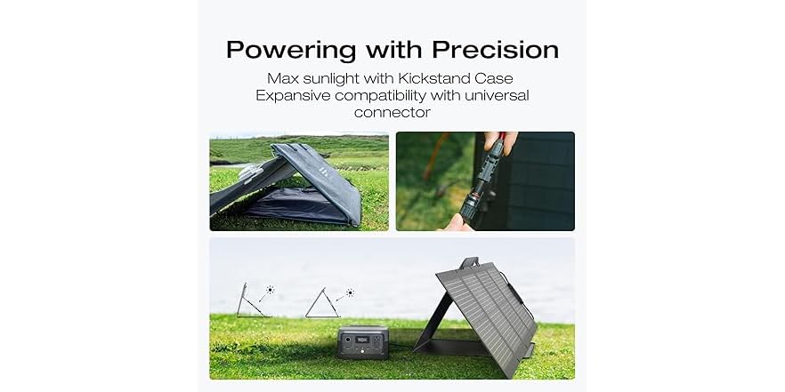 EF ECOFLOW 110W Portable Solar Panel, Foldable with Carry Case