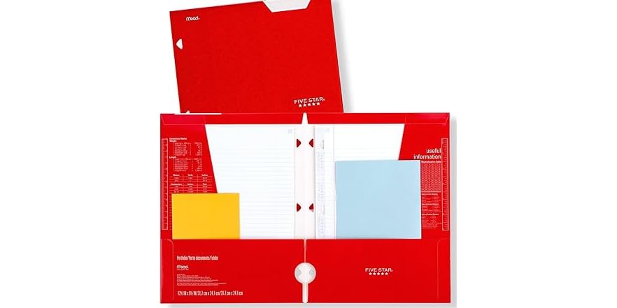 Five Star 4 Pocket Folders, 6 Pack