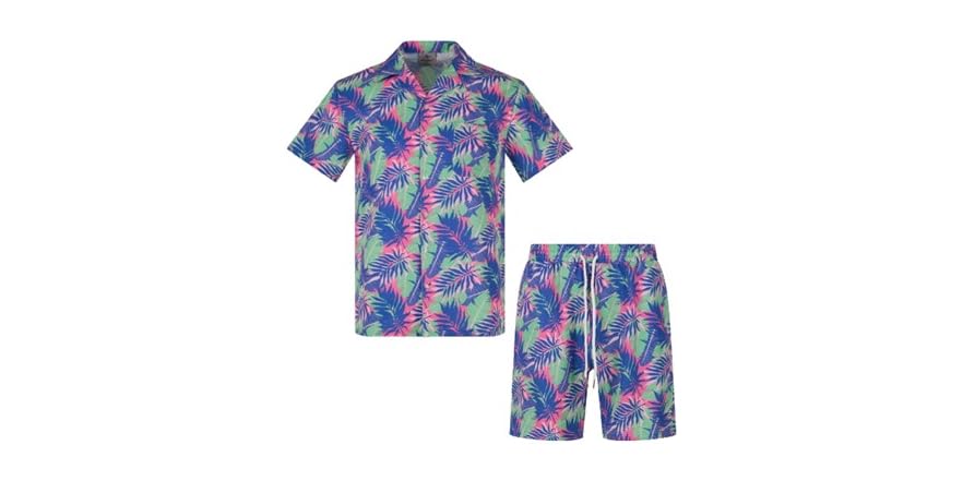 2Pc Mens Top & Bottom Beach Set