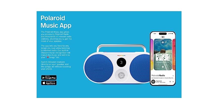 Polaroid P3 Music Player - Retro/Futuristic Wireless Boombox