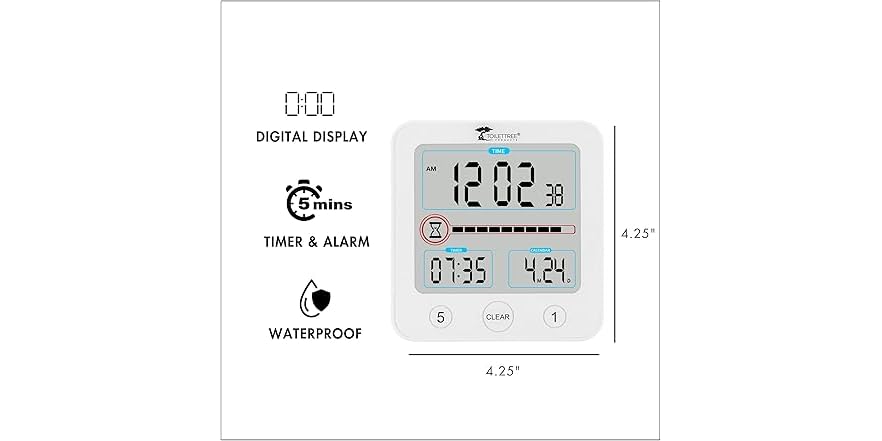 Waterproof Digital Shower Clock