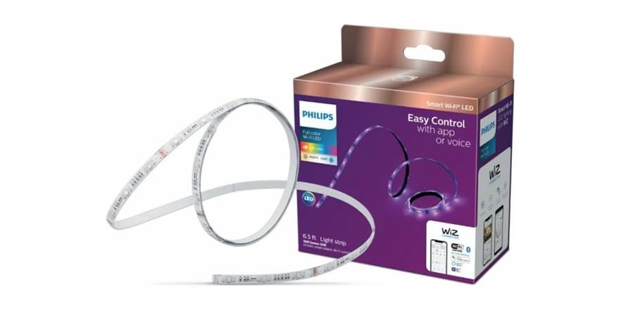 (1/3/6 Pack) Philips Color & White Tunable Smart Light Strip (2M)