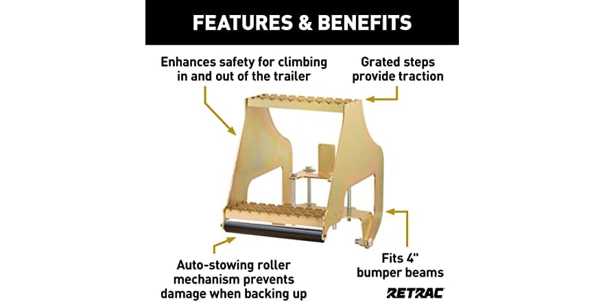 RETRAC Highrise Folding Rear Semi Truck Step