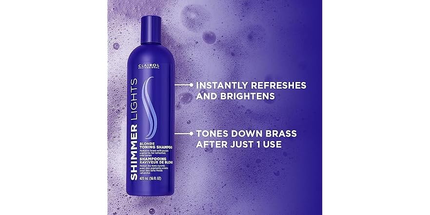 (2 Pack) Clairol Professional Shimmer Lights Purple Shampoo