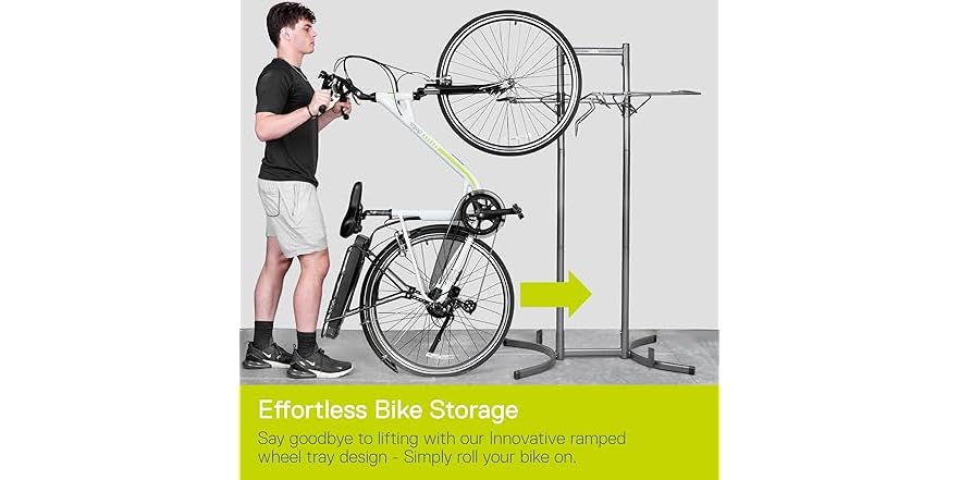 Delta HDRS6200 2 Bike Vertical Storage Rack Gray