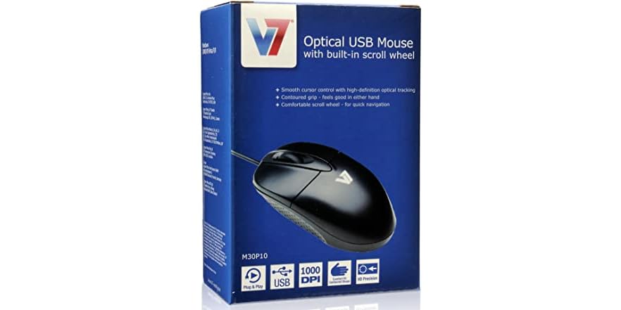 V7 Standard USB Optical Mouse