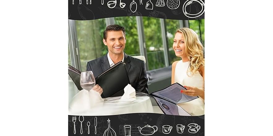 6 Pcs Transparent Menu Covers
