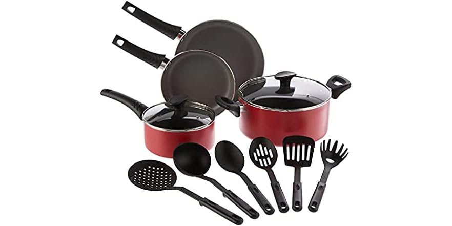 BELLA Kitchen Essentials Set, Red- 12-Piece