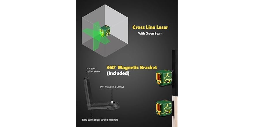 APEXFORGE X1C Cross Line Laser Level