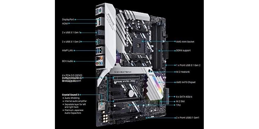 ASUS Prime X470-PRO AM4 AMD ATX DDR4