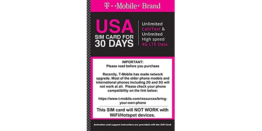 T-Mobile Prepaid SIM Card