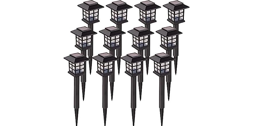 LAUREL CANYON Square Solar Pathway Lights 12Pk