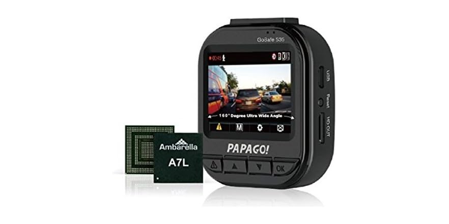 Papago GoSafe 535 Super HD Dash Cam w/ 8GB Memory Card