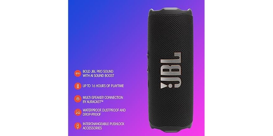 (NEW) JBL Flip 7 Portable Waterproof & Drop-Proof Speaker