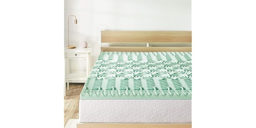 Mellow 5-Zone Aloe Memory Foam Mattress Topper