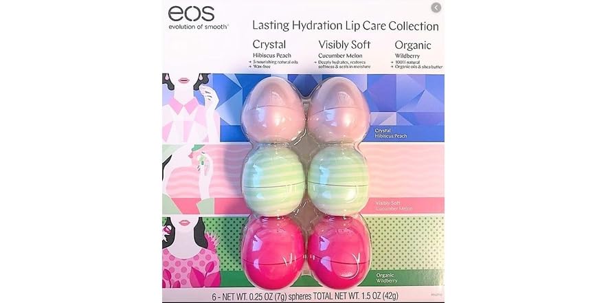 EOS Evolution of Smooth Lip Balm, 6 Pack