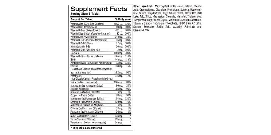 Geritol Multivitamin Nutritional Support - 100 Tablets