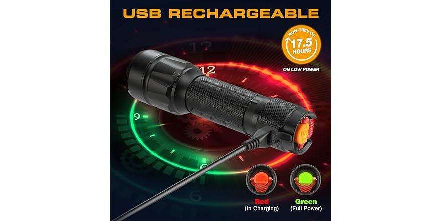 EverBrite LED Tactical Flashlight, Rechargeable