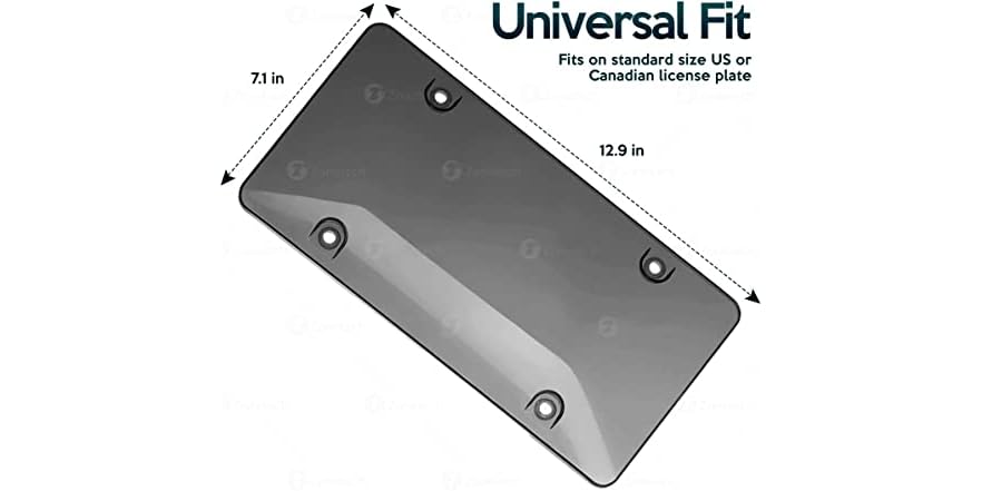Tinted Bubble licence plate Shields 2 pk