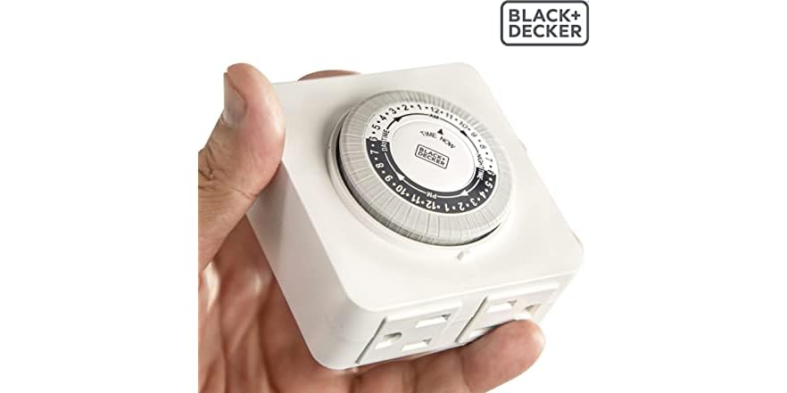 BLACK+DECKER Grounded Light Timers, 2pk