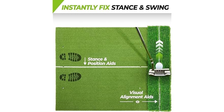 Golfguru 5x4ft Golf Mat with 26mm Dual Turf