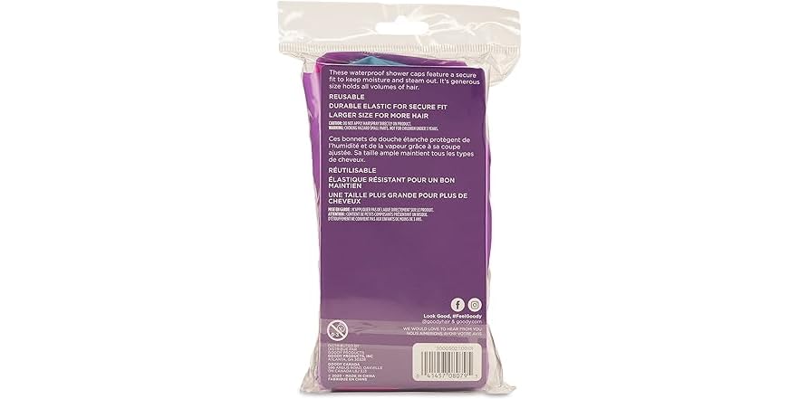 Goody Styling Essentials Shower Cap, 3 Count