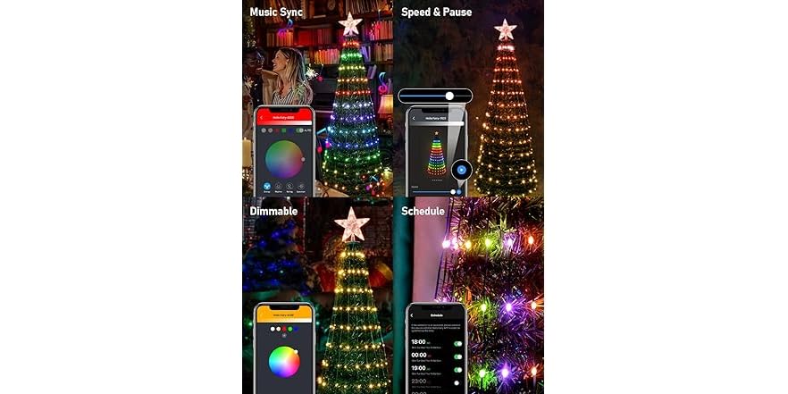 Probro BESL22 6Ft Collapsible Christmas Tree Lights
