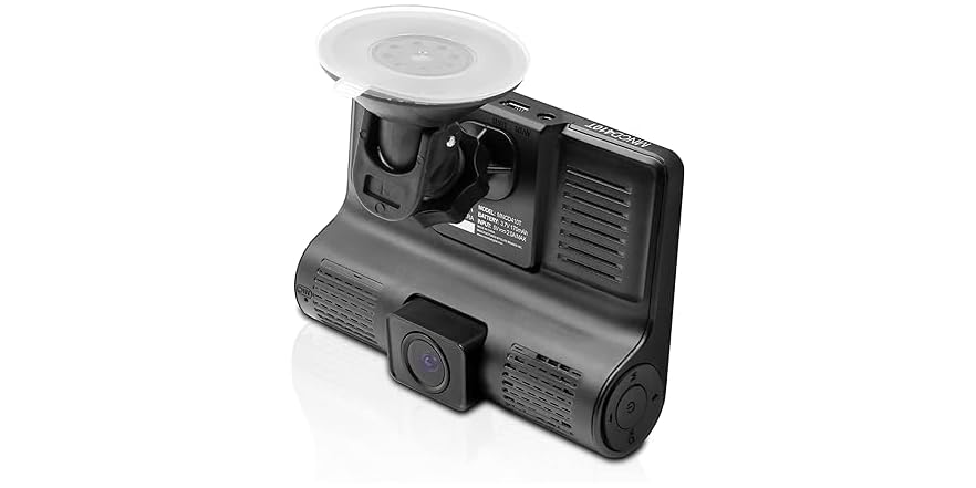 Minolta 3-Channel 1080p Car Camcorder w/4.0" LCD & Rear Camera