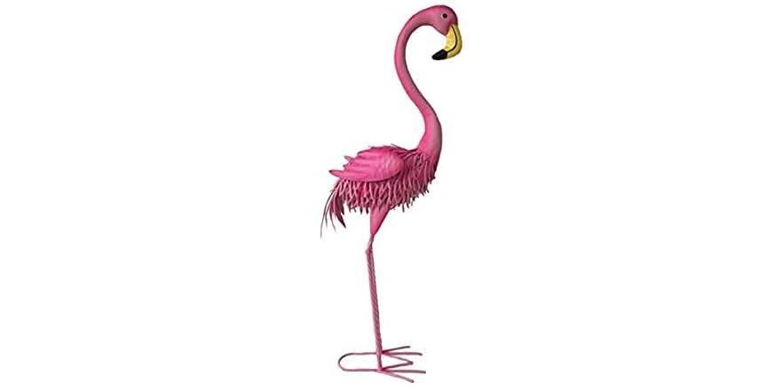 40" Iron Flamingo