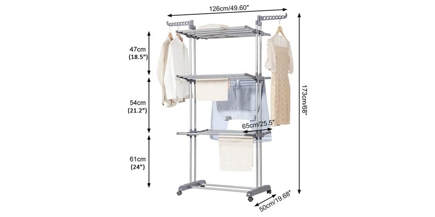 3-Tier Drying Rack(Grey)
