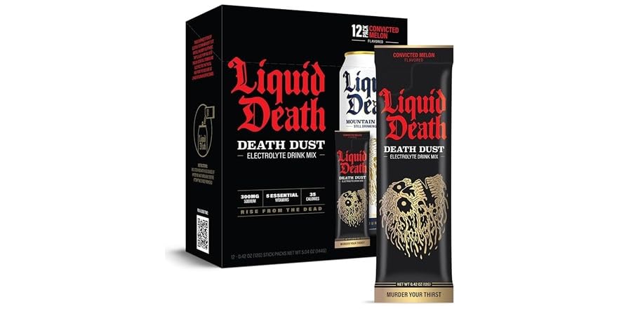 (36ct) Liquid Death Electrolyte Death Dust - Convicted Melon