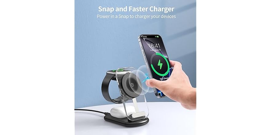 Mukiya 3 in 1 Magnetic Wireless Charging Station