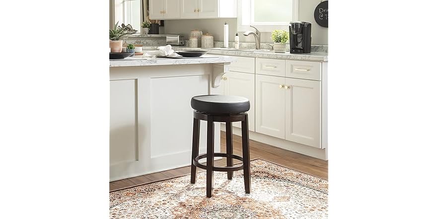 Linon Maya, 24", Black Counter Stool (Open Box)