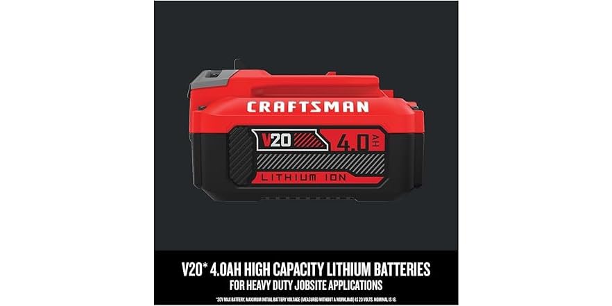 CRAFTSMAN CMCB204-2 V20 4Ah Tool Battery 2-Pack