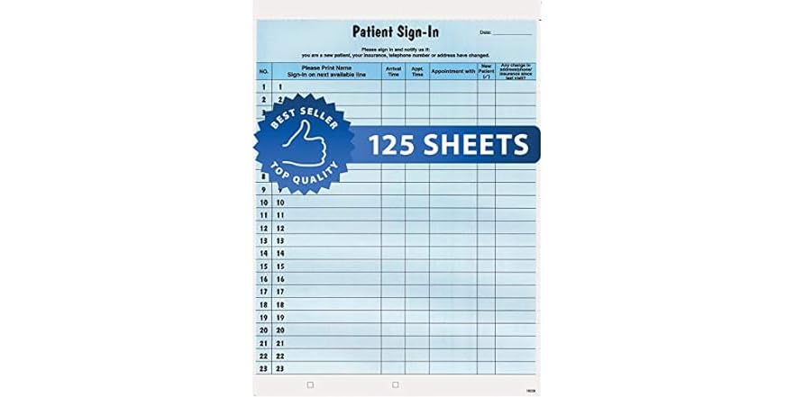 Tabbies Patient Sign-in Peel Off Labels