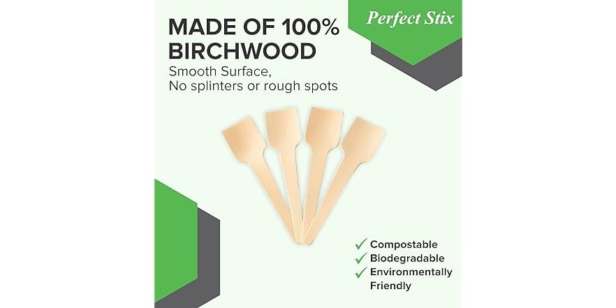 Perfect Stix Mini Wooden Tasting Spoons, 200ct