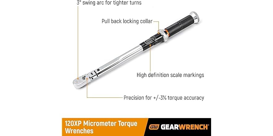 GEARWRENCH 85181 1/2d120XP Micrometer Torque Wrench