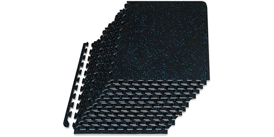 ProsourceFit Rubber Exercise Mat ½-inch