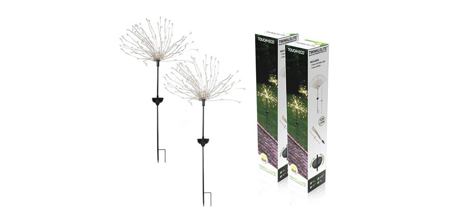 Twinklelite Solar LED Stake Light 2 Pk