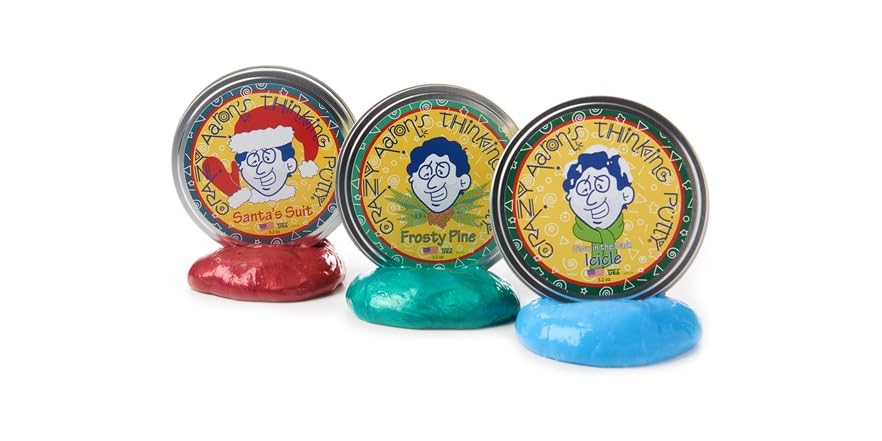 Crazy Aaron's Holiday Thinking Putty 3Pk